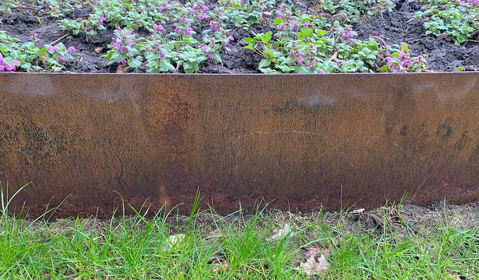 Cortenstaal borderrand strips 24 cm hoog kopen online