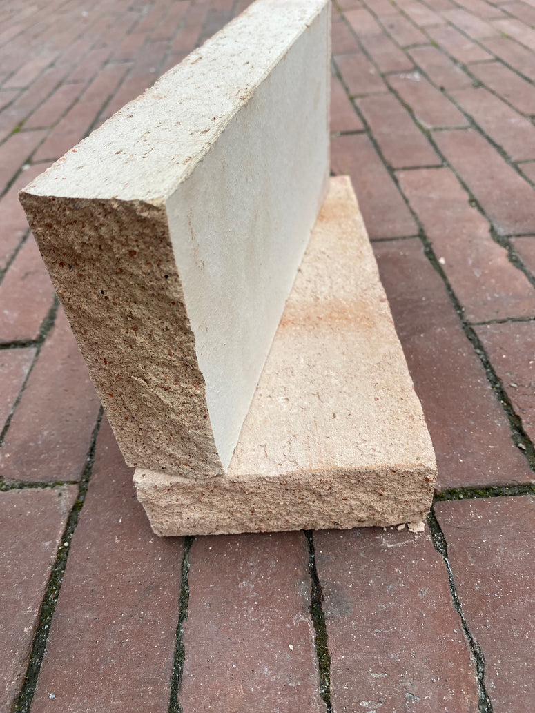 Terracotta borderstenen 23.5 x 11 x 4 cm Beige stapelblokken tuin